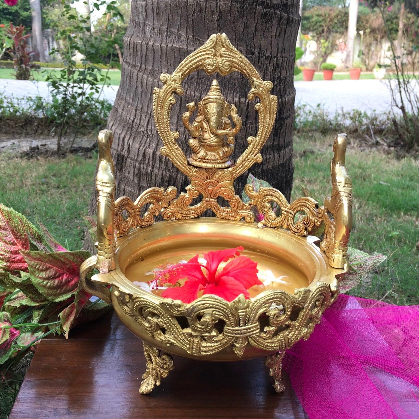 Brass Urli Bowl | Indian Handicraft Home Decor | Crafts N Chisel