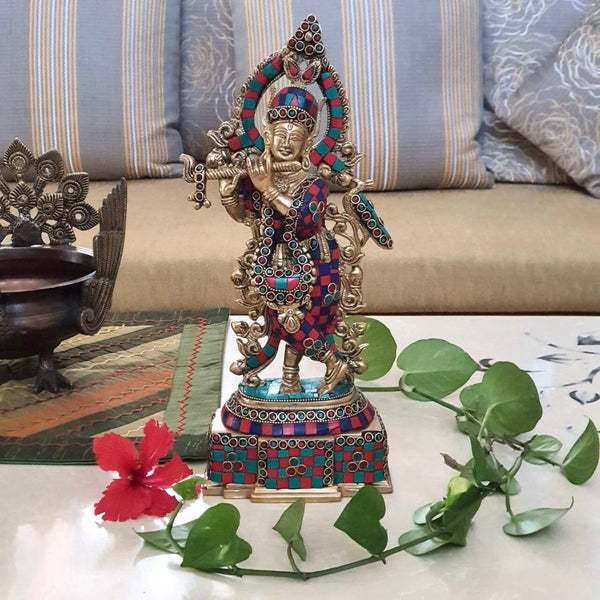 Brass Krishna Idol Statue | Indian Hindu God | Crafts N Chisel – Tagged ...