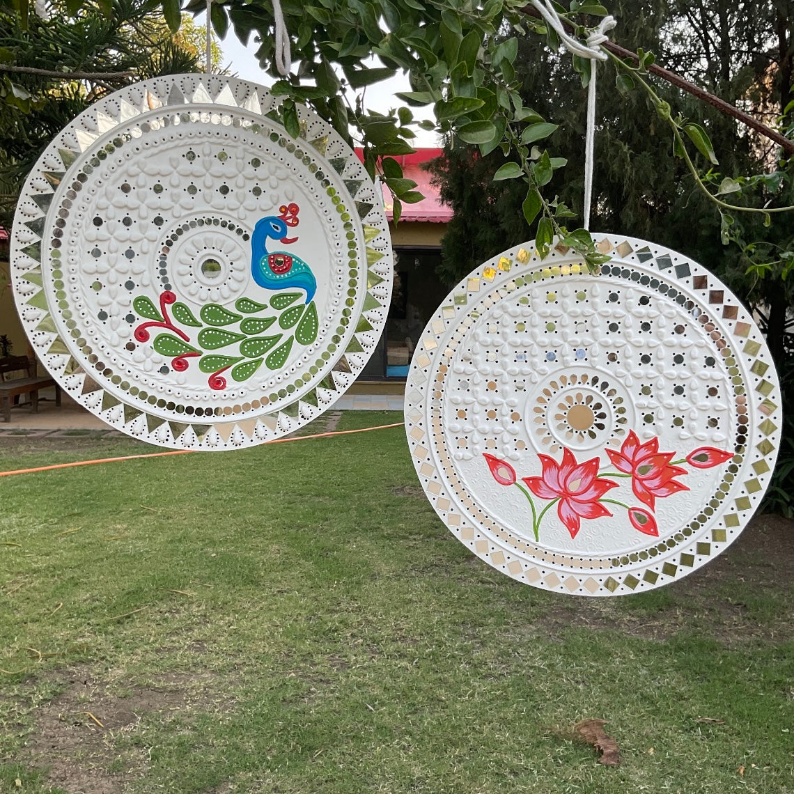 Lippan Art Wall hanging | Clay & Mirror Wall Decor | Crafts N Chisel