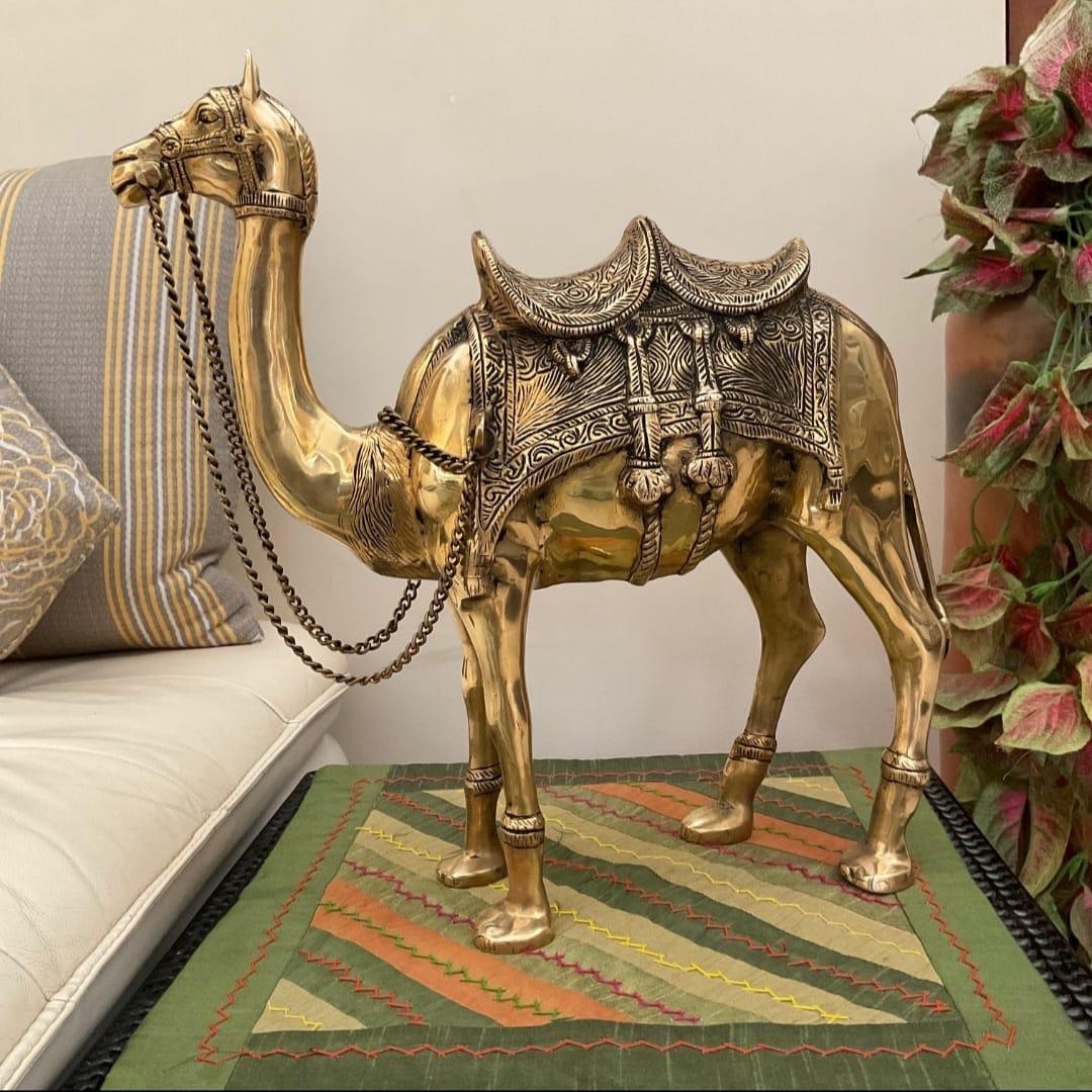 Brass Decorative Camel | Handmade Home Decor | Crafts N Chisel