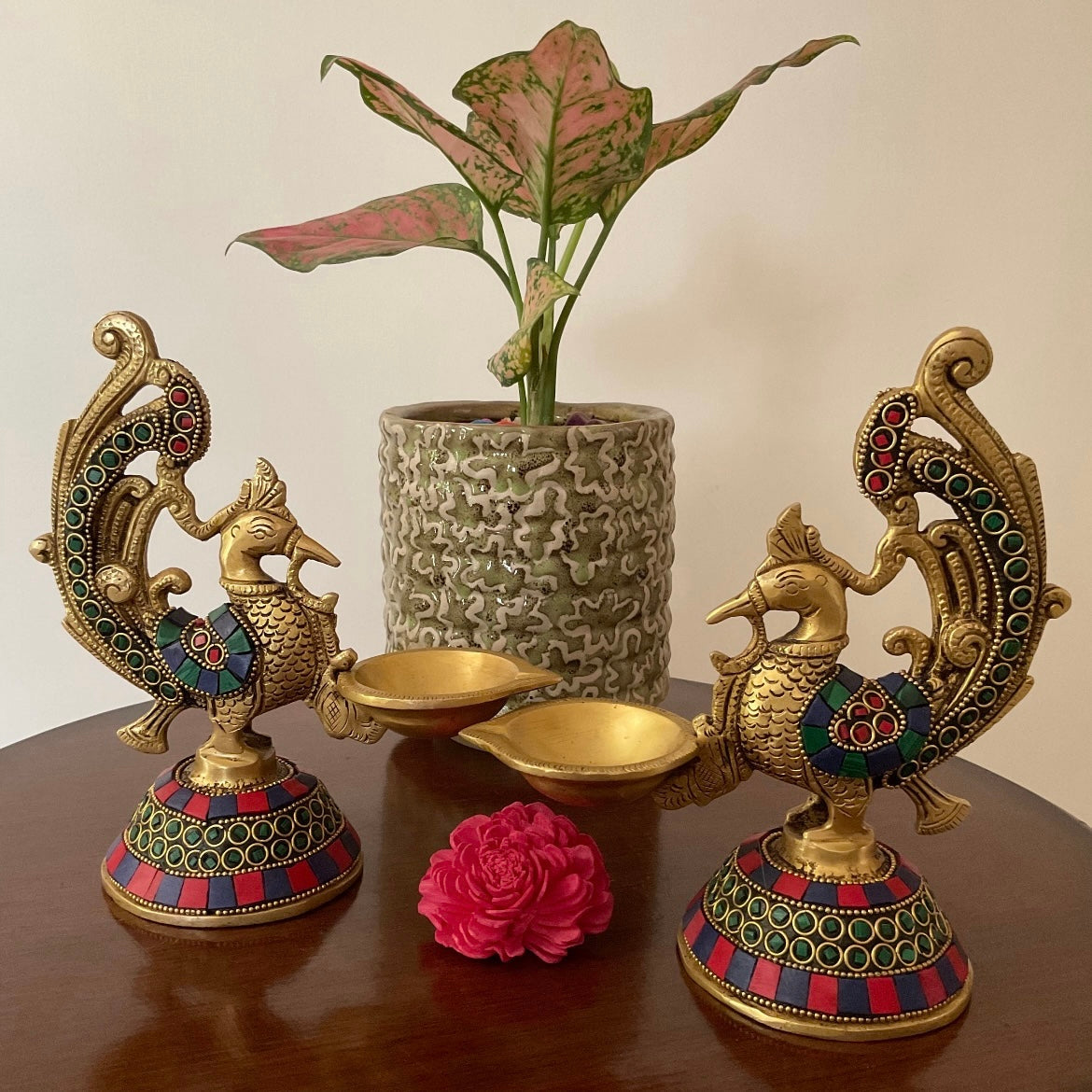 Dancing Peacock Diya | Handmade Brass Home Decor | Crafts N Chisel