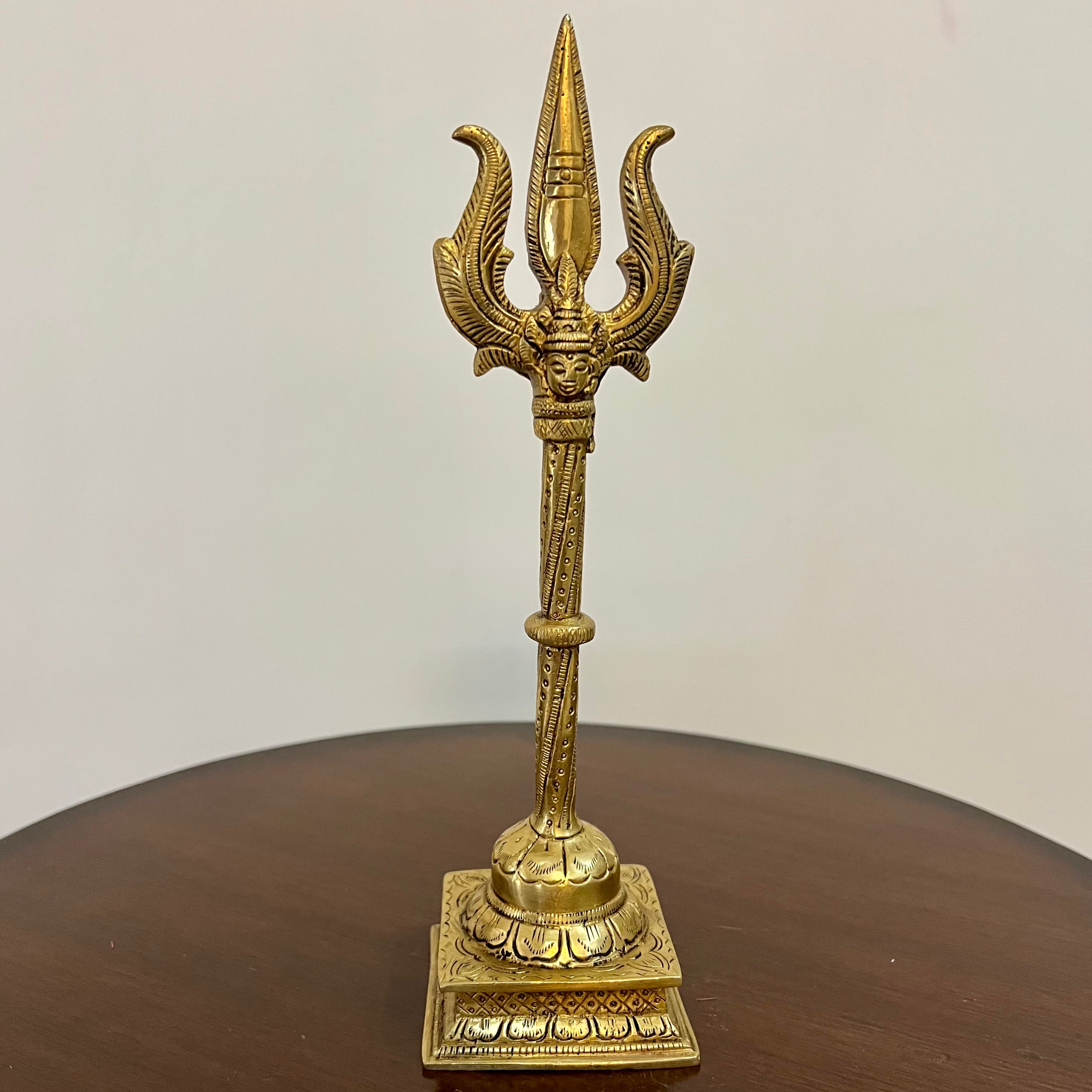 11 Inch Brass Trishul - Shiva Home Pooja Decor – Crafts N Chisel