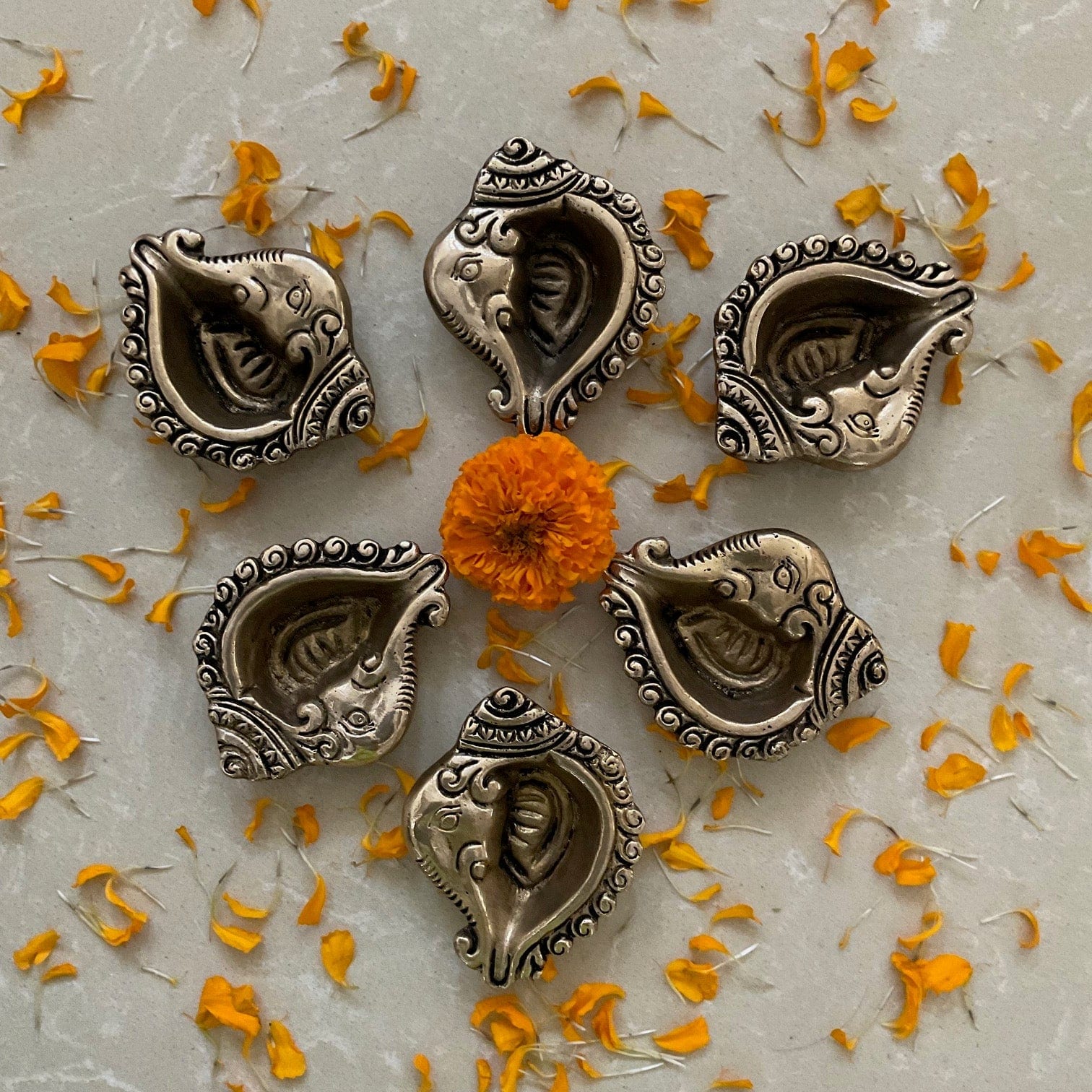 Indian Small Brass Diya | Pooja Lamp Online USA | Crafts N Chisel